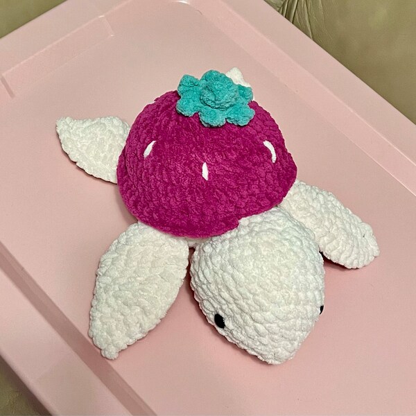 Crochet Strawberry Turtle Pattern PDF Download Beginner Friendly ...