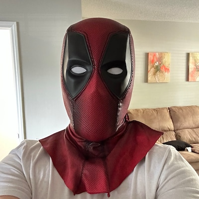 X-force Grey Deadpool Costume Cosplay Mask With Magnetic Eyes - Etsy