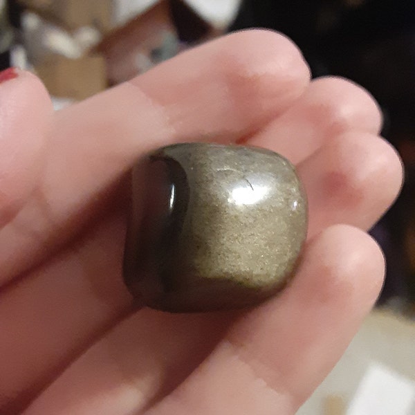 Gold Sheen Obsidian Tumbled Stone - Multiple Sizes Available - Tumbled ...
