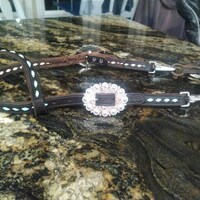 Chocolate & White Tack Set, USA Made, Buckstitch Tack, Handmade, Herman ...