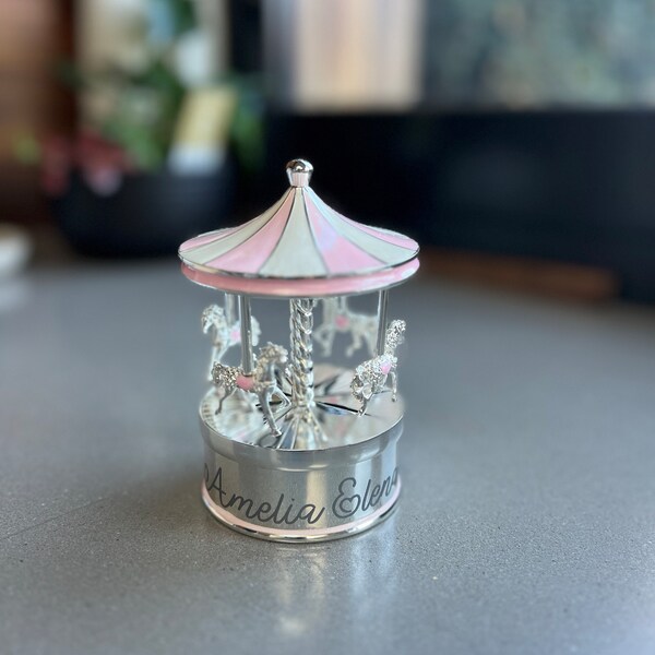 Musical Carousel, Music Box, Musical Carousel, Nursery Gift, New Baby ...