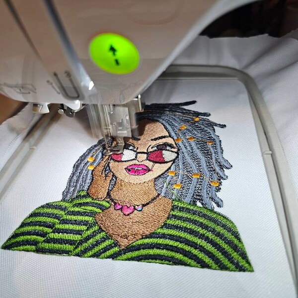 Black Woman Embroidery Designs, African Machine Embroidery Designs ...