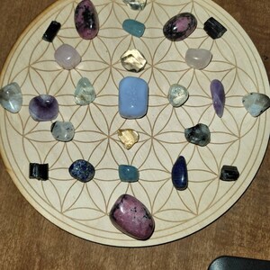 Flower of Life Tree of Life Crystal Grid Altar Decoration | Etsy