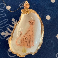 Sea Turtle Shell Ornament. Turtle Christmas Ornament. Oyster Shell ...