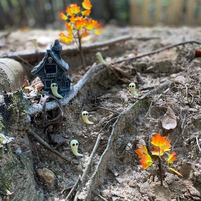 3 Glow-in-the-dark Miniature Fairy Garden Mushrooms With - Etsy