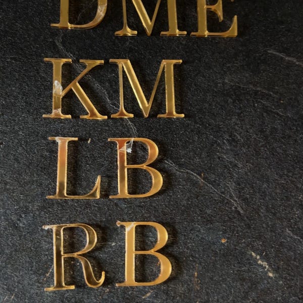 Gold Letters - Personalized Acrylic Sign - Gold, Silver Mirror Aceylic ...