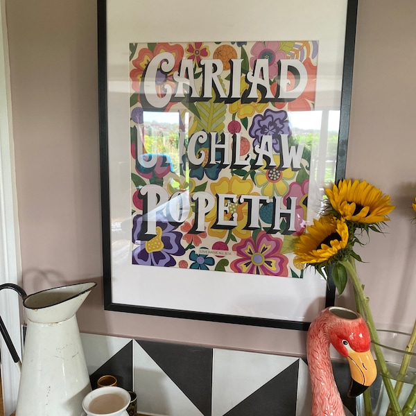 HEDDWCH O HEDDIW A DYF - Efa Lois Print | Welsh 'peace Grows From Today ...