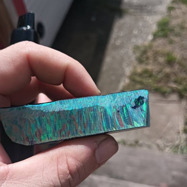 Bello Opal 79g OP38 Purple Lab Grown Created Synthetic Opal Rough Block ...