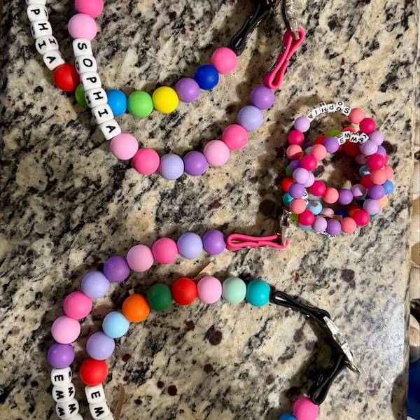 Friendship Bracelet Dog Collar Set, Beaded Dog Necklace,matching Dog ...