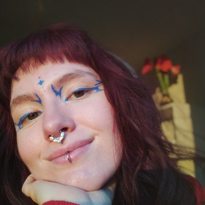 Flower Septum Ring, Septum Hoop, Flower Nose Ring, Sterling Silver Nose ...