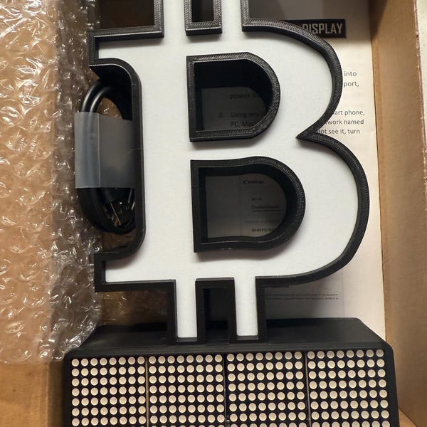 RGB Bitcoin Logo LED Ticker – Crypto, Stock, Forex Price Display - Etsy