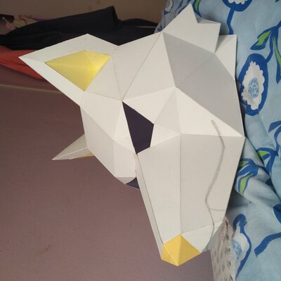 Wolf Mask Papercraft PDF, SVG Template, Low Poly Mask, 3d Paper Mask ...