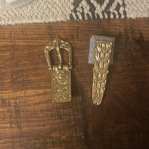 Scandinavian Decorated Buckle & Belt End - Etsy