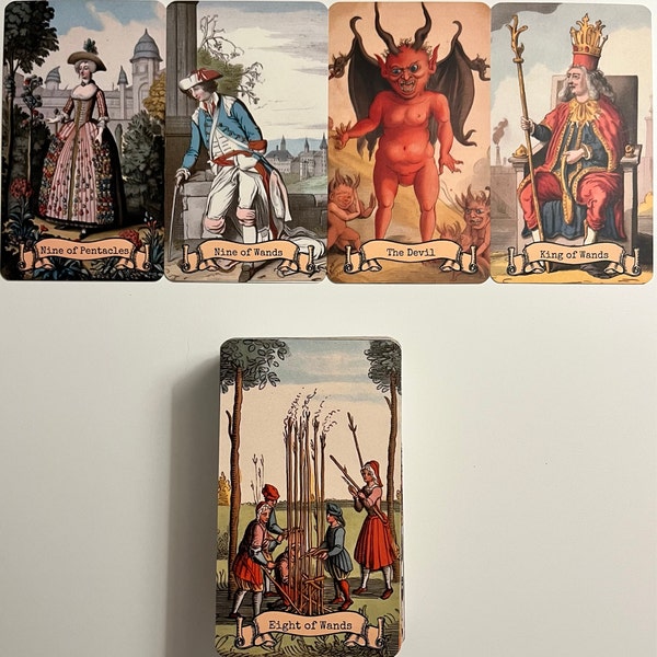 Vintage Tarot Deck, Vintage Tarot Cards, Old Tarot Deck, Old Tarot ...