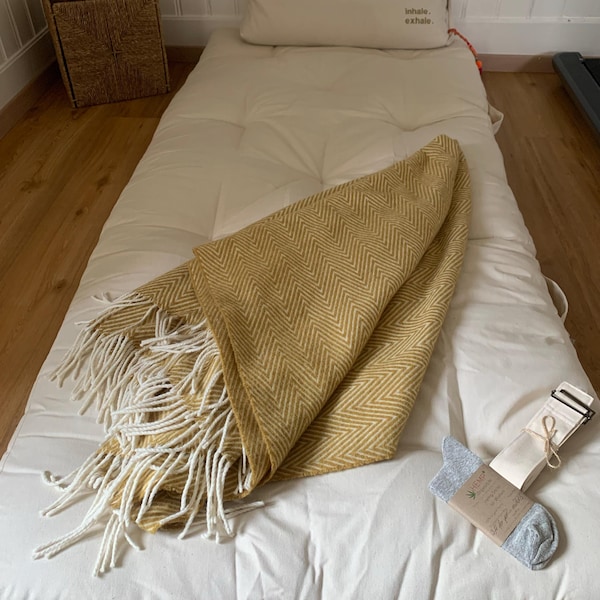 HEMP Shikibuton Mat Shiki Futon 3” Thick Filled Organic Hemp Fiber ...