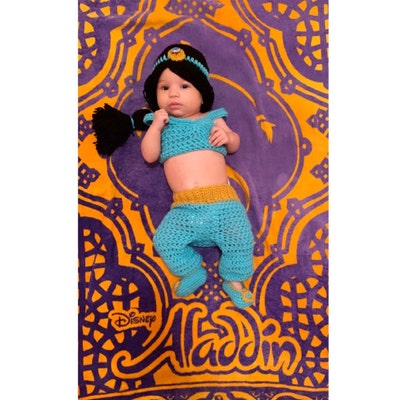 Princess Jasmine Inspired Costume/ Crochet Princess Jasmine Wig ...