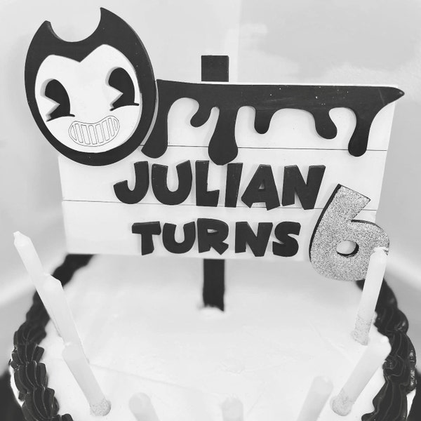 Bendy Wooden Cake Topper - Any Age -any Name- Bendy - Bendy Birthday ...
