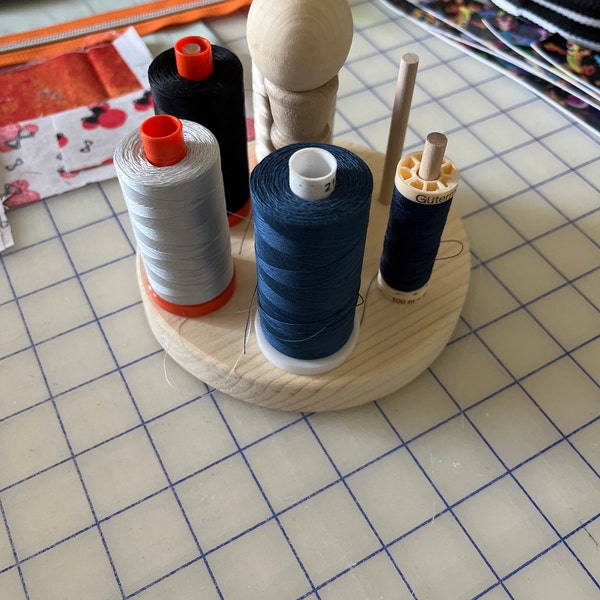 Wooden Sewing Thread Caddy: Bobbin Holder Organizer - Etsy
