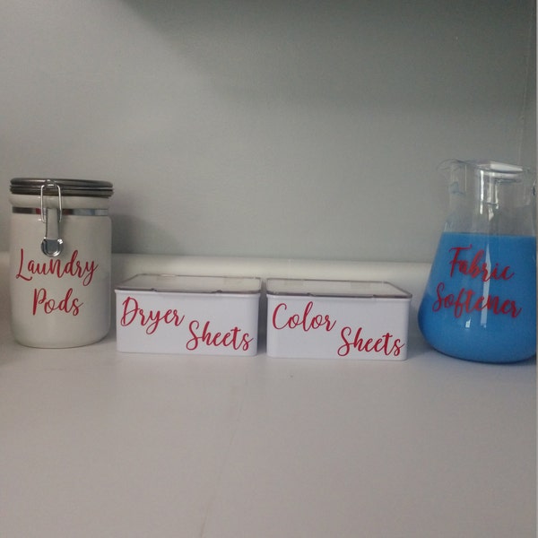 Fabric Softener Label Decal / Laundry Room Decor / Laundry Label ...