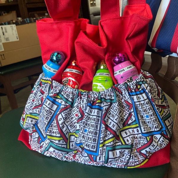 Bingo Dauber Bag: Canvas Tote Handbag With Pockets - Etsy