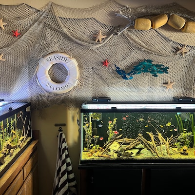 Real Genuine Fish Net, 10'x10', Super Strong Netting for Camouflage ...