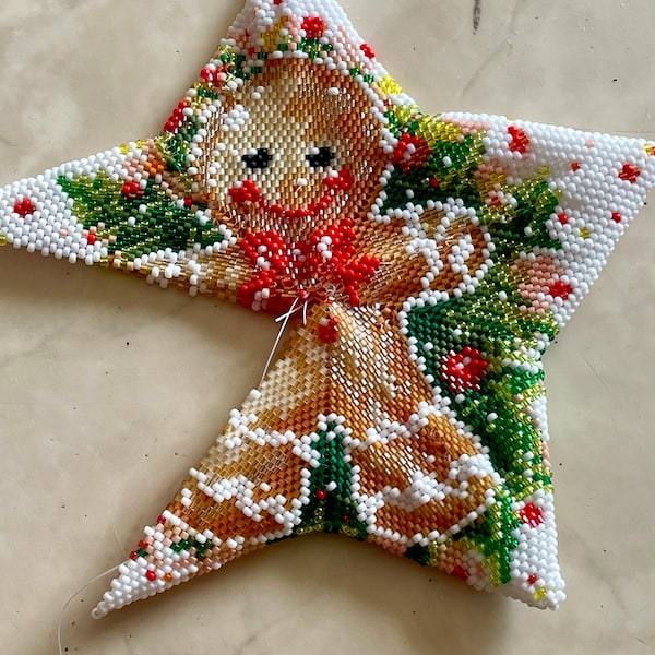 Dragon 3D Peyote Star Pattern PDF Fantasy Animal Beaded Star Pattern ...