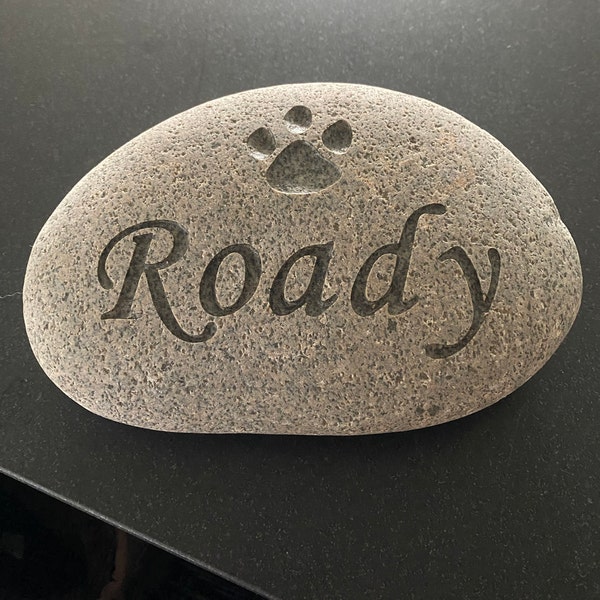 Medium River Stone Pet Memorial - Custom Engraved - Free Shipping - Etsy