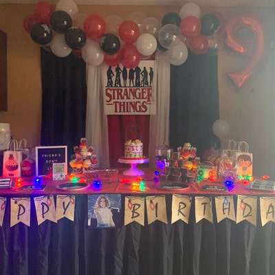 Stranger Things Printable Banner, Stranger Things Inspired Banner ...