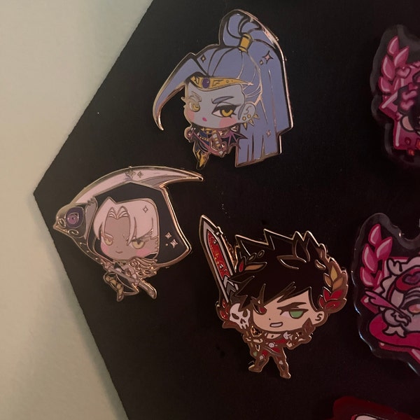 Megaera | Hades Chibi Video Game Hard Enamel Gold Pin - Etsy