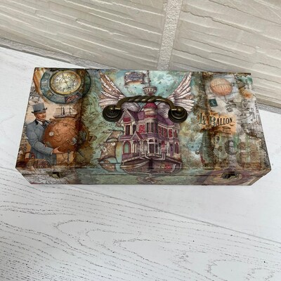 Steampunk Flying Machine, Steampunk Rice Paper for Decoupage - Etsy
