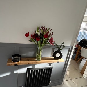 Hand Crafted Rustic Reclaimed Solid Pine Timber Radiator Shelf - Etsy UK
