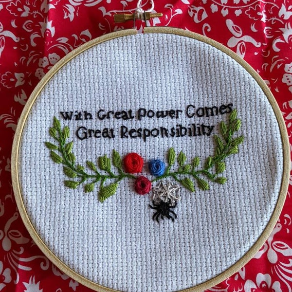Marvel Embroidery- Marvel- Spiderman- Spiderman Embroidery- Beginner ...