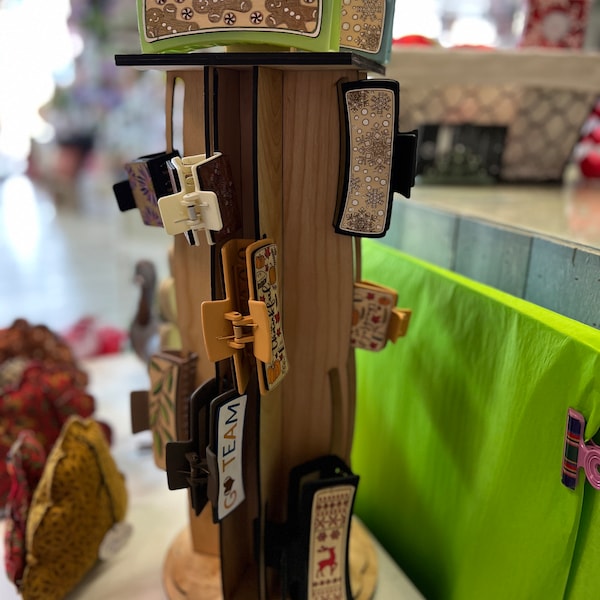 Hair Claw Clip Display for 2" and 4" Clip SVG Laser File - Etsy