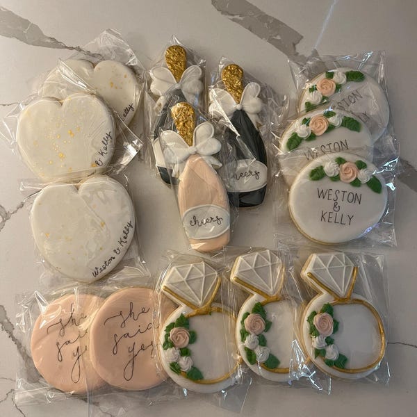 She Said Yes - Engagement Cookies - Etsy