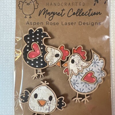 Whimsical Wood Bird Magnet Collection, Bird Accessories, Bird Decor ...