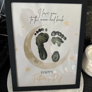 I Love You to the Moon and Back Mother's Day Baby Footprint Arts and ...
