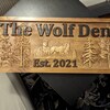 Custom Wolf Gift | Wolf Wall Art | Personalized Wood Wolves Sign ...