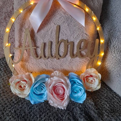 Light up Name Sign on a Stand. Light up Hoop With Name. - Etsy UK
