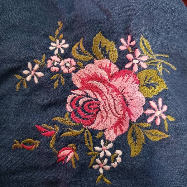 Purple Roses Embroidery Designs Flowers Embroidery Design Machine ...