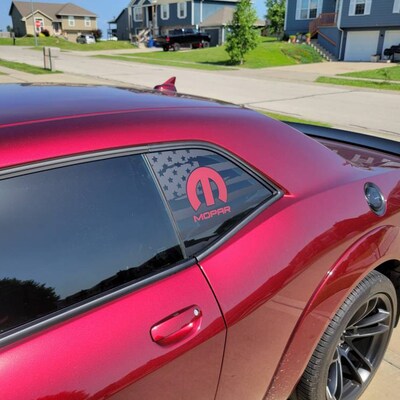 Dodge Challenger Quarter Window Decals MOPAR Logo set of 2 multiple ...
