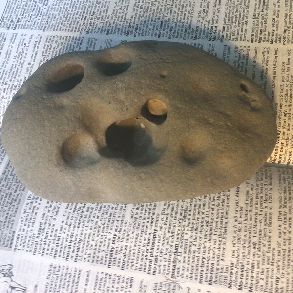 7oz Genuine HOLEY HOLED STONE Natural Indent Void Hole Indentation ...