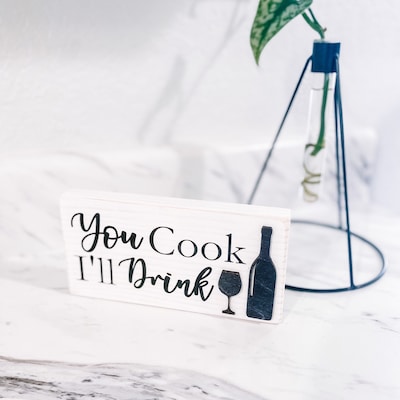 Kitchen Cooking Signs Tiered Tray Set Mix and Match Items Mini Signs 3D ...