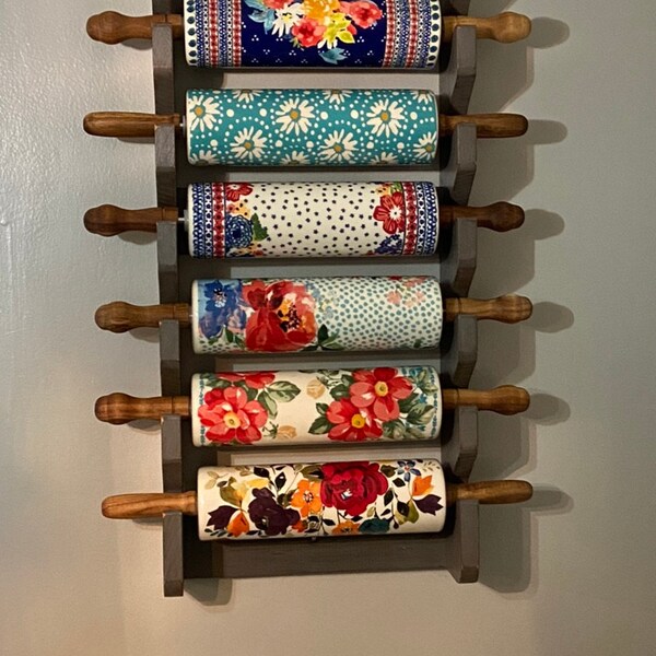6 Pin Rolling Pin Rack for Your Collection Holds Pioneer Woman Pins ...