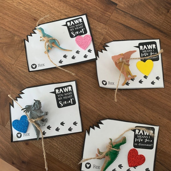 Dinosaur Printable Valentines for Teachers, Printable Valentines for ...