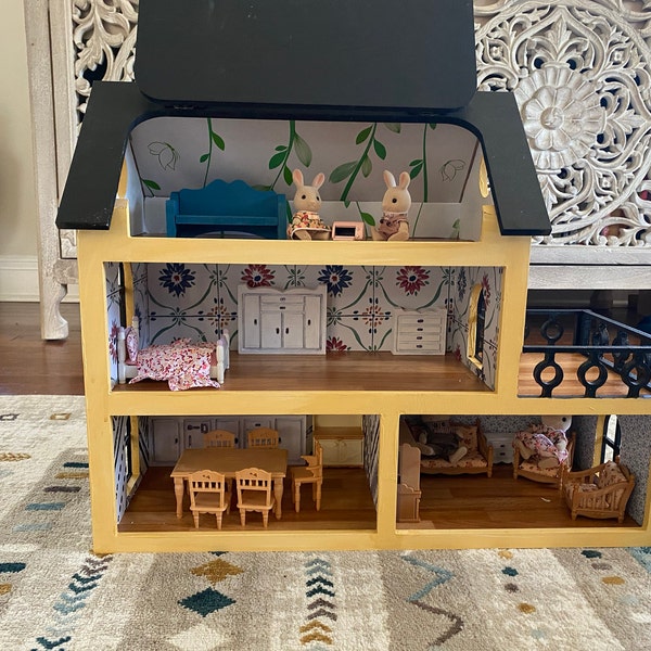 Handmade Wooden Dollhouse Toys, DIY Montessori Waldorf Toys, Toddler ...