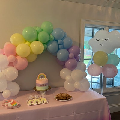 Pastel Rainbow Balloon Garland Kit Rainbow Balloon Arch Pastel Rainbow ...