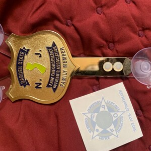 NJ State Police Gold Supporter Family Member Fop Pba Car Window Shield ...