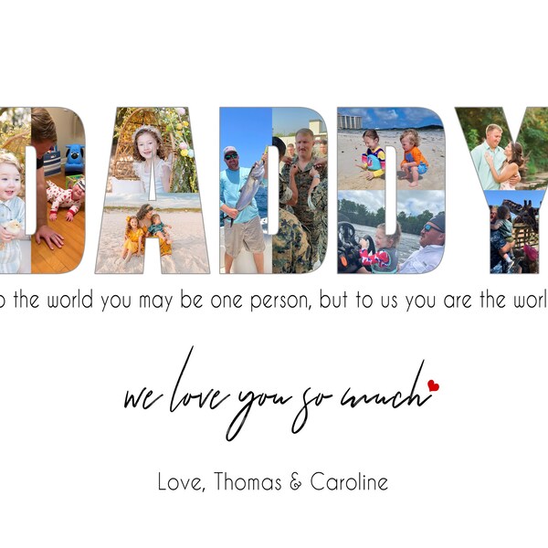 PRINTABLE Custom Name Collage, Personalized Photo Collage, Custom ...
