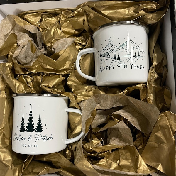 Personalized Tin Years Mug, Tin Year Anniversary Gift 001098 - Etsy