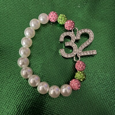 Zeta Phi Beta Blue and White Line Number Bracelet - Etsy